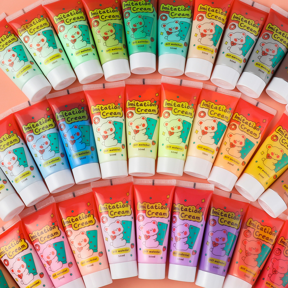 St. kunkka guka 33 Colors Simulation Cream Glue Color DIY Resin Gadget ...