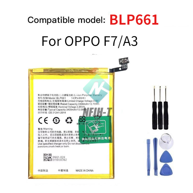 Oppo F7 A3 CPH1821 Battery BLP661 Battery | Shopee Philippines