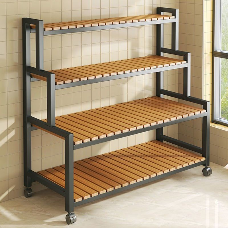 Indoor Home Portable Simple Rental Rack with Wheels Floor Step Flower ...