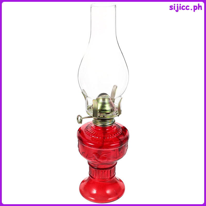 Retro Kerosene Lamp Camping Lantern Decor Glass Lamps Light Luxury ...