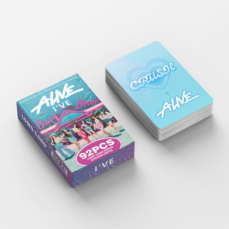 92pcs/box IVE Alive Lomo cards Switch fan club DIVE IVE SCOUT I'VE MINE Stickers Photocards Liz ...