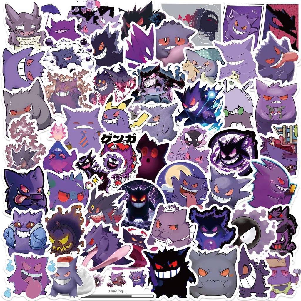 Pokemon Gengar psychedelic gothic-style Gengar cartoon DIY desktop ...