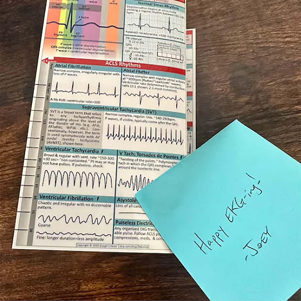 EKG Rhythms Interpretation Portable Pocket EKG Reference For Students ...