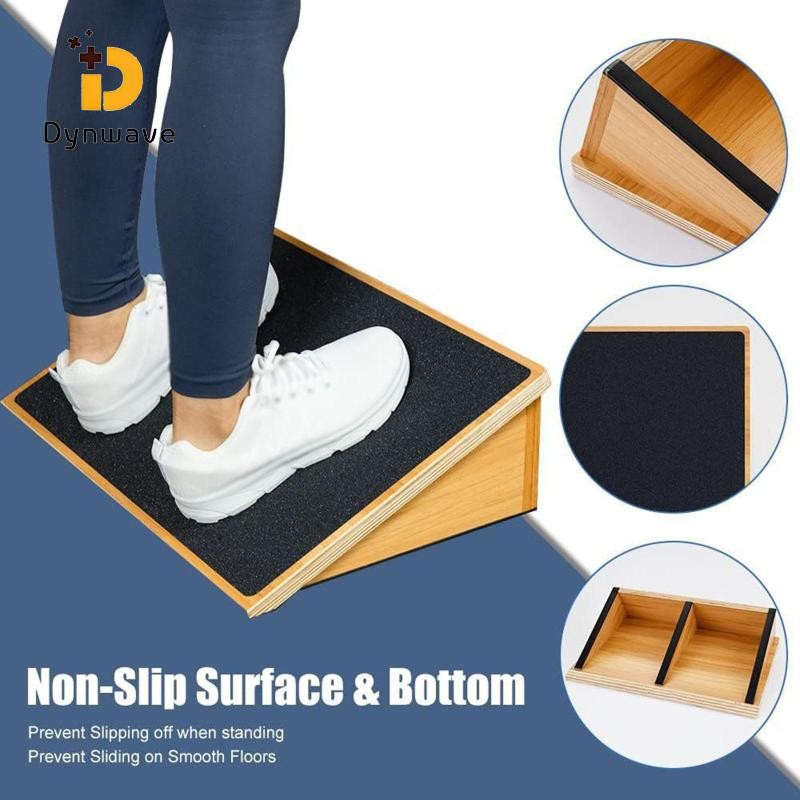 Dynwave Wooden Slant Board Calf Stretch Board Adjustable Balance Board ...
