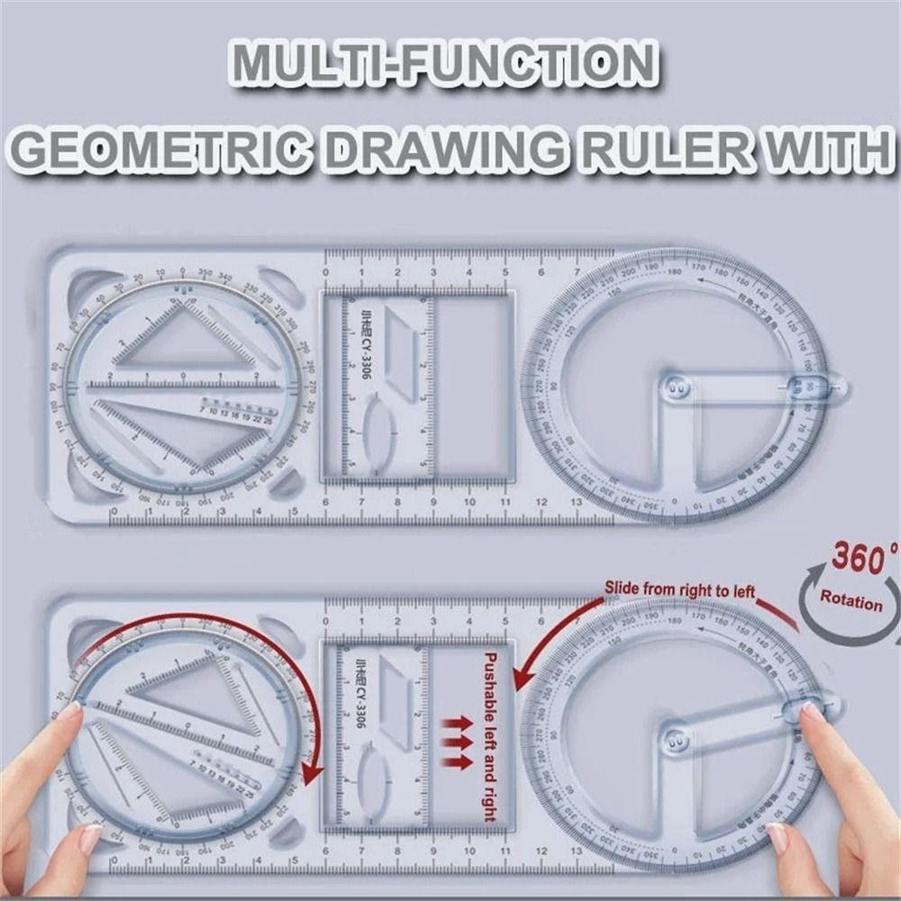 Drawing Ruler, Activity Angle Multifunctional Geometry Ruler ...