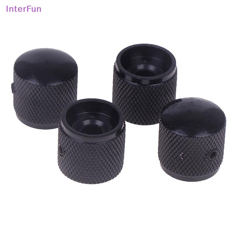hot 4Set Metal Knobs Guitar Bass Control Knobs Potentiometer Caps Dome ...