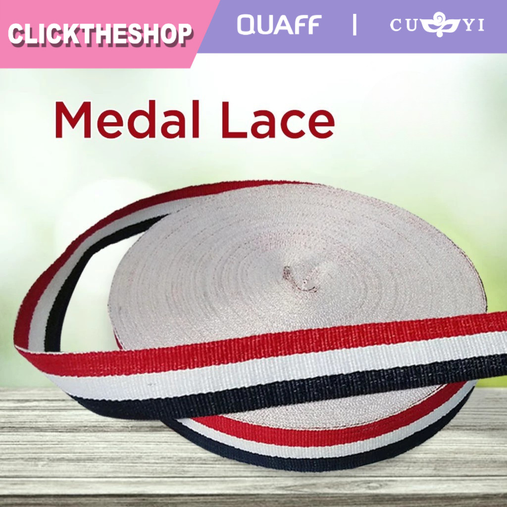 Medal Lace (Red, White and Blue) 45 yards per roll | CTS | Shopee ...