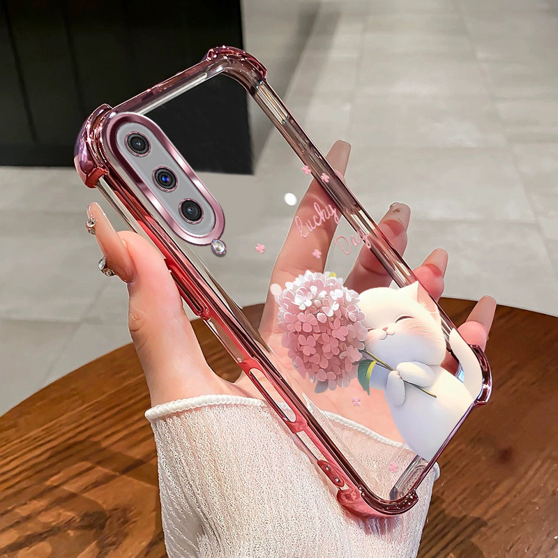 Case for Samsung A50 A50S A30S A70 A750 A7 2018 Phone Case Lucky Cat ...