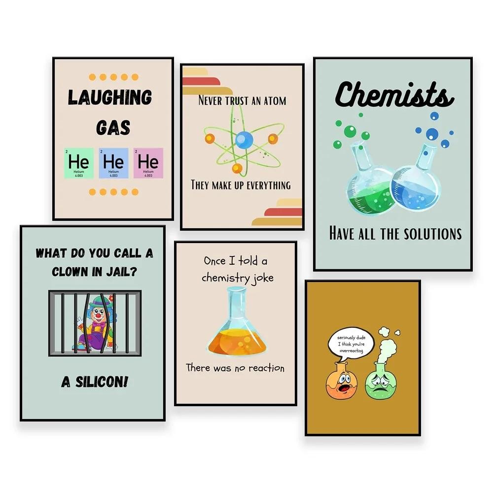 Funny Science Posters Chemistry Puns Printables Educational Wall Art ...