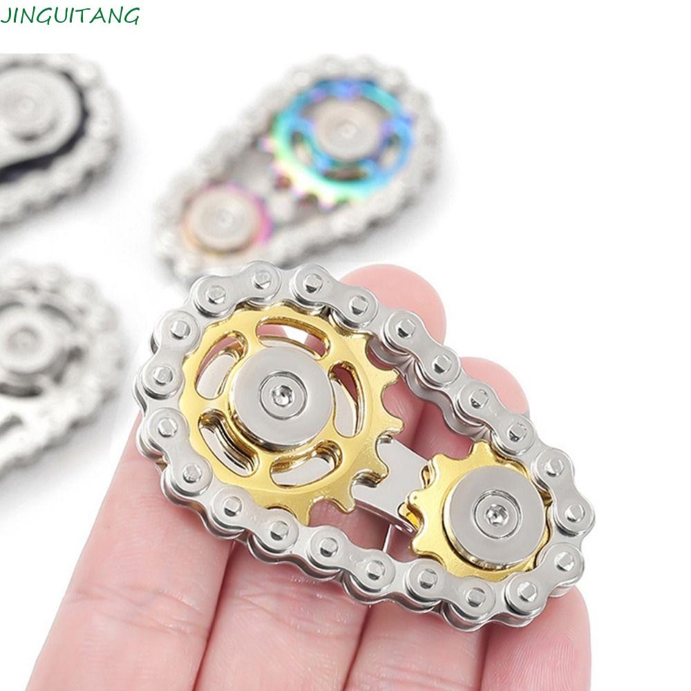 JINGUITANG Fidget Spinner, Spinning Top Chains Gear Hand Spinner Chain ...