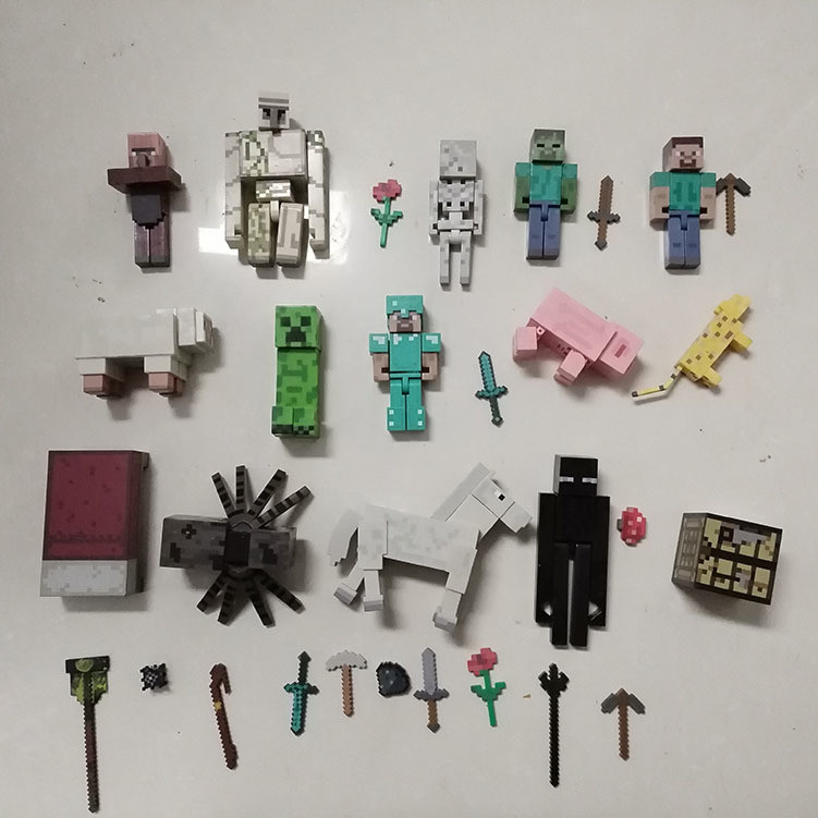 Minecraft Doll Toys Creeper Mrs Steve Ornaments Figure | Shopee Philippines