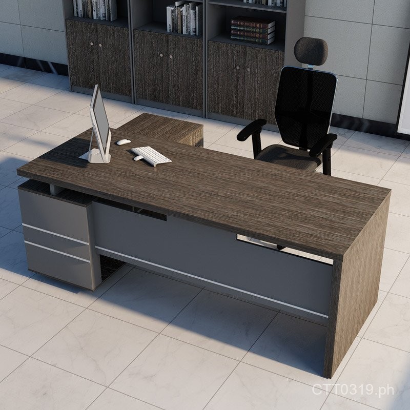 Office Desk Employee Combination Simple Modern Computer Manager Boss ...