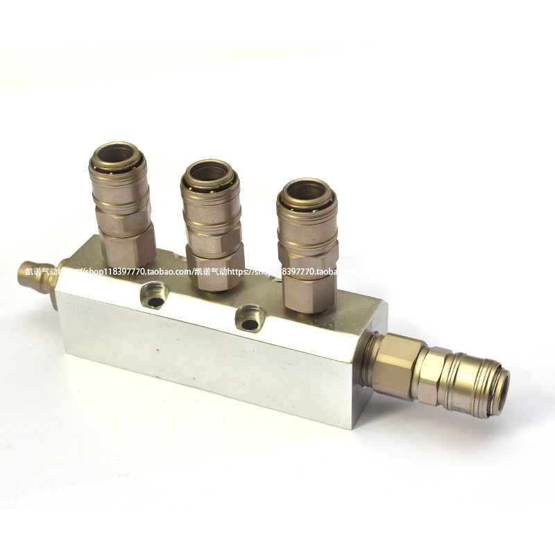 Square 40 * 40 split gas block, multi-pipeline split gas exhaust ...