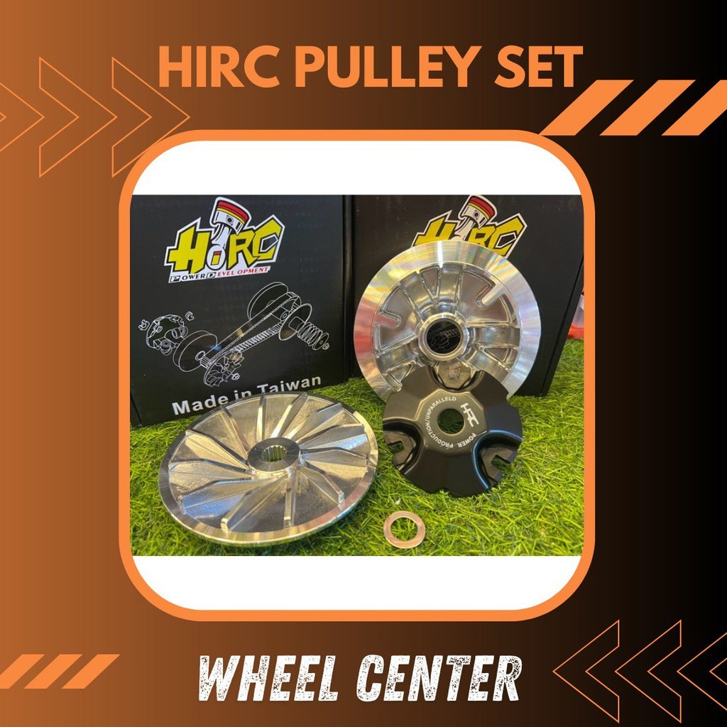 HIRC PULLEY SET FOR NMAX/AEROX/M3/GRAVIS/GEAR/FAZZIO/MSI/MIO/CLICK/BEAT ...