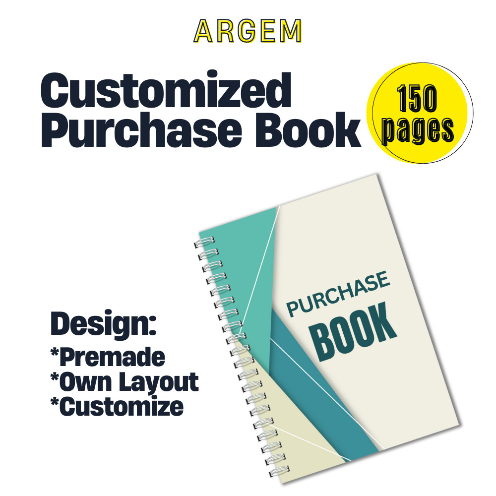 ARGEM Customized Purchase Order Record Book, Purchase Tracker Notebook ...