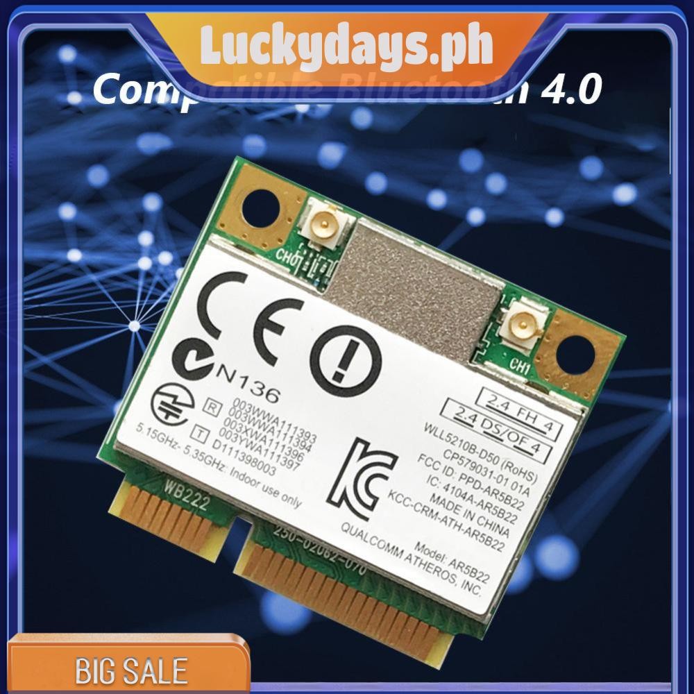 300Mbps Mini PCI-E Wireless Adapter 2.4G/5G Bluetooth-compatible 4.0 ...