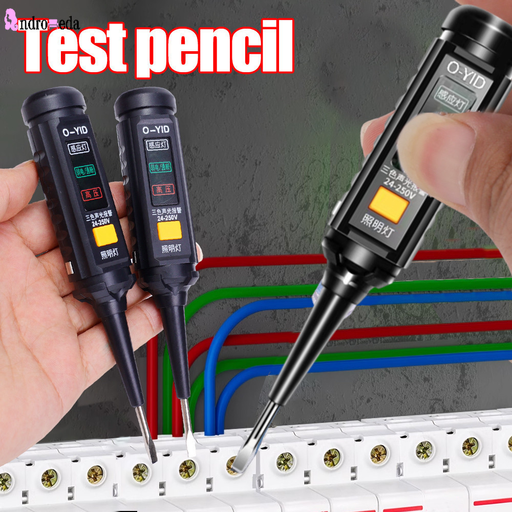 Induction Voltage Tester Pen 24-250V AC Highlight Color Light Voltage ...