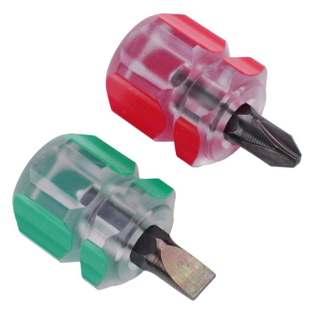 [WOES] 2pcs Small Stubby Flat Head /Cross-Head Screw Driver Screwdriver ...