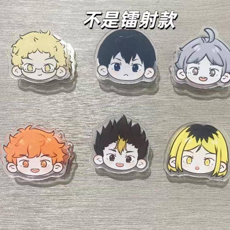6Pcs/Set Anime Haikyuu!! Cartoon Acrylic Paper Clip Decorative Bookmark ...
