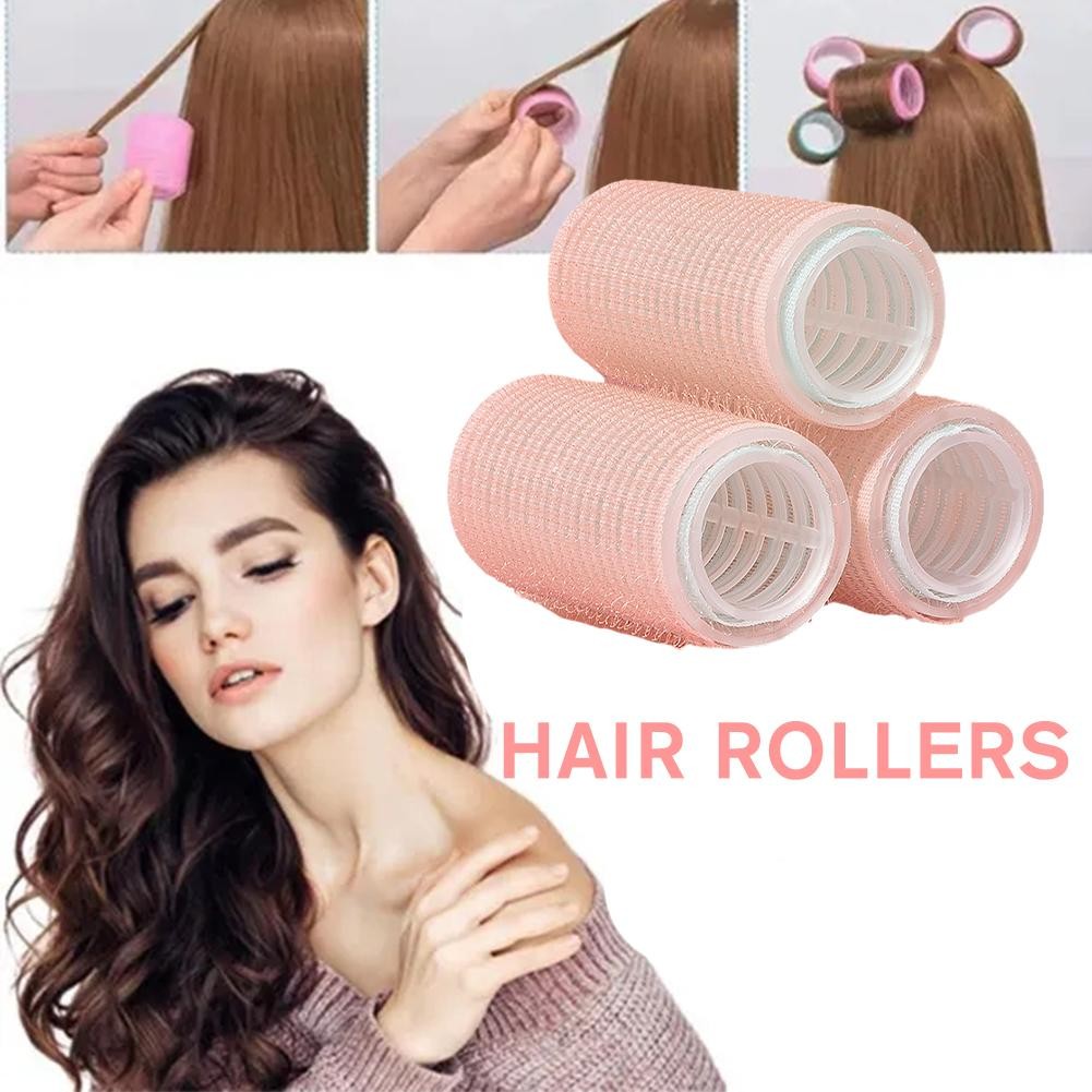 Self-Grip Hair Rollers Heatless Hair Curlers Self-adhesive Hook & Loop ...