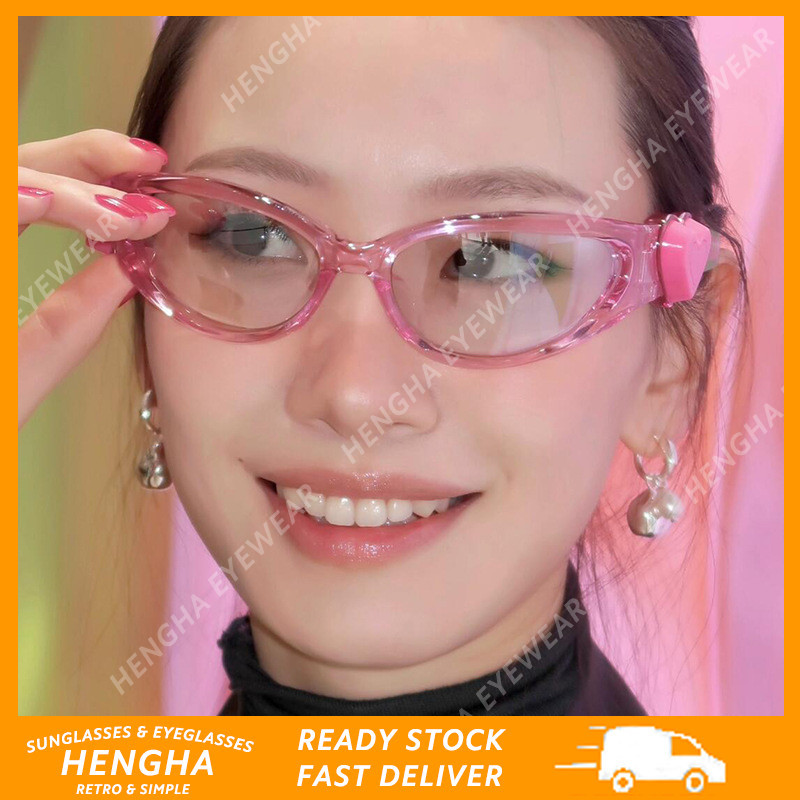 (HENGHA) Gradient Jelly Color Sunglasses Y2K Millennium Style UV ...