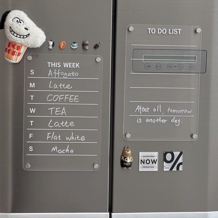 Refridgerator Magnets Acrylic Display Board Magnetic Paste Message ...