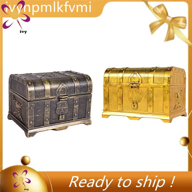 [Ivym] Pirate Treasure Chest Decorative Treasure Chest Keepsake Jewelry ...