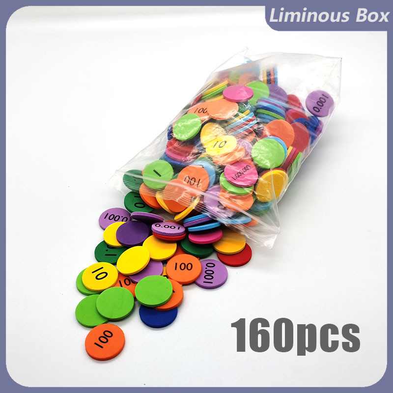 160pcs Colorful Round Counting Chips For Early Education Color ...