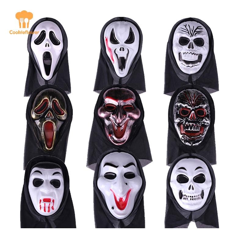 CKFR Realistic Movie Scary Ghost Mask Halloween Creepy Devil Mask Stick ...