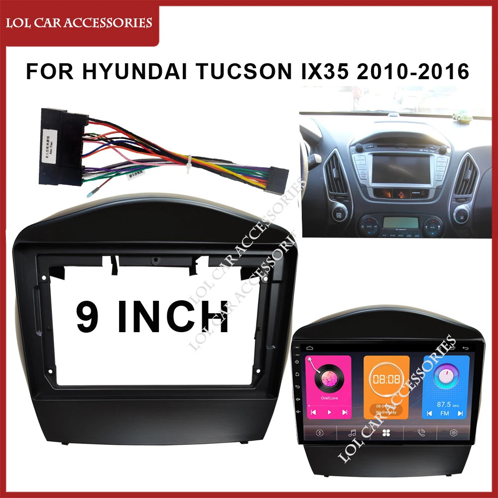 9 Inch For HYUNDAI TUCSON IX35 2010-2016 Car Radio Android MP5 Player Panel Casing Frame Head ...