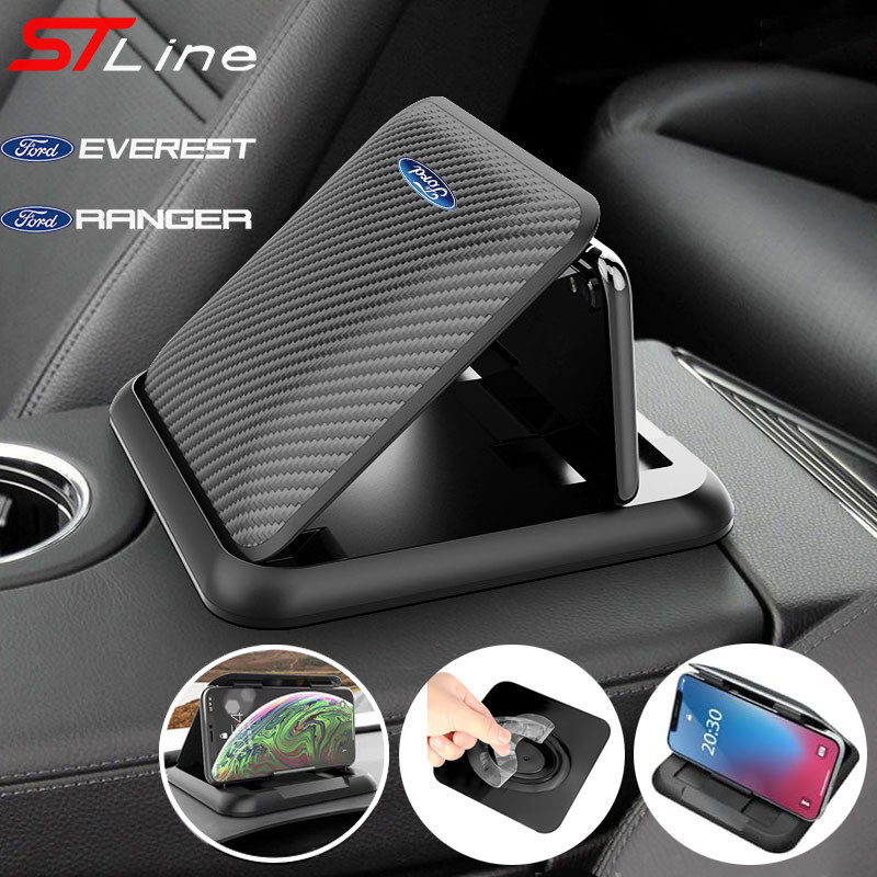 Ford Car Center Console Carbon Fiber Phone Holder GPS Holder Center ...