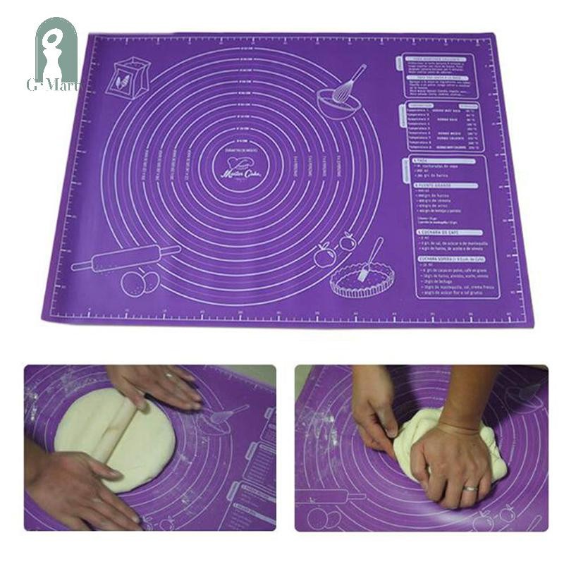 GMARTY 45x60cm Non-Stick Silicone Pad Baking Sheet Dough Mat with Scale ...