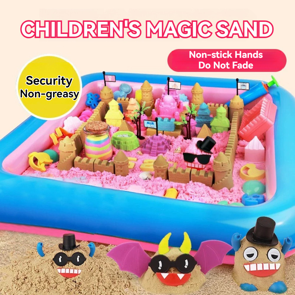 1KG Space Kinetic toy Sand Motion Sand Space Play Sand with 51Pcs Molds | Shopee Philippines