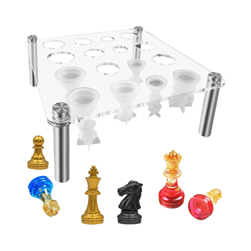[EPAY] Chess Piece Die Crafting Holder 16 Holes Acrylic Board And ...