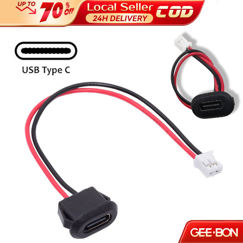 GEEBON 2 Pin TypeC Waterproof Connector Direct Compression Female ...