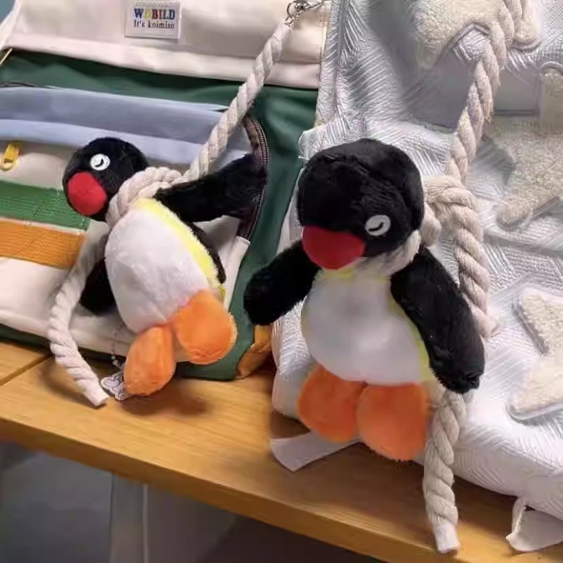 Cartoon Pingu Cute Penguin Hanging Plush Toy Doll Cartoon Bag Hanging ...