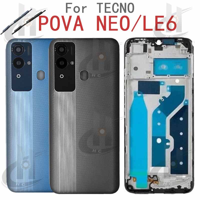 For TECNO Pova NEO / LE6 Battery Back cover Housing middle frame ...