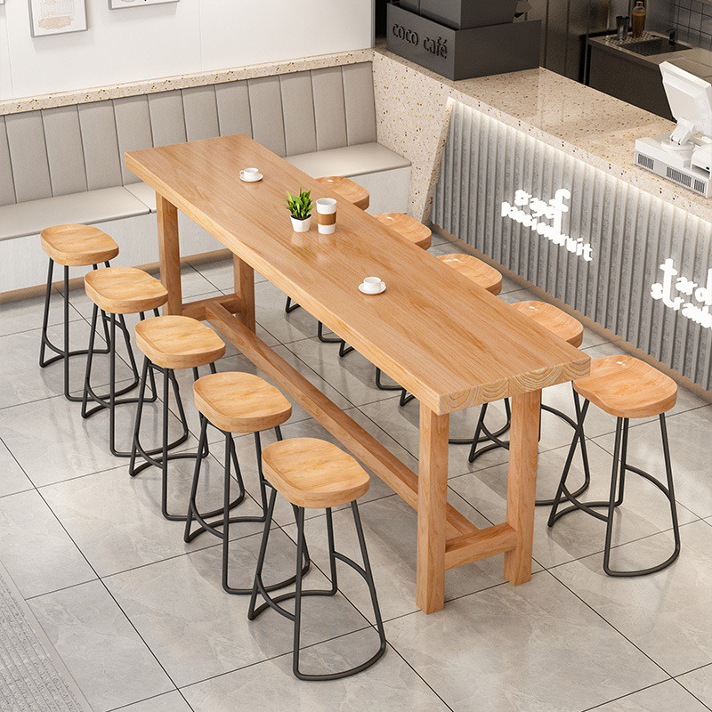 Solid Wood Home Bar Counter Balcony Wall Long Table Narrow Table ...