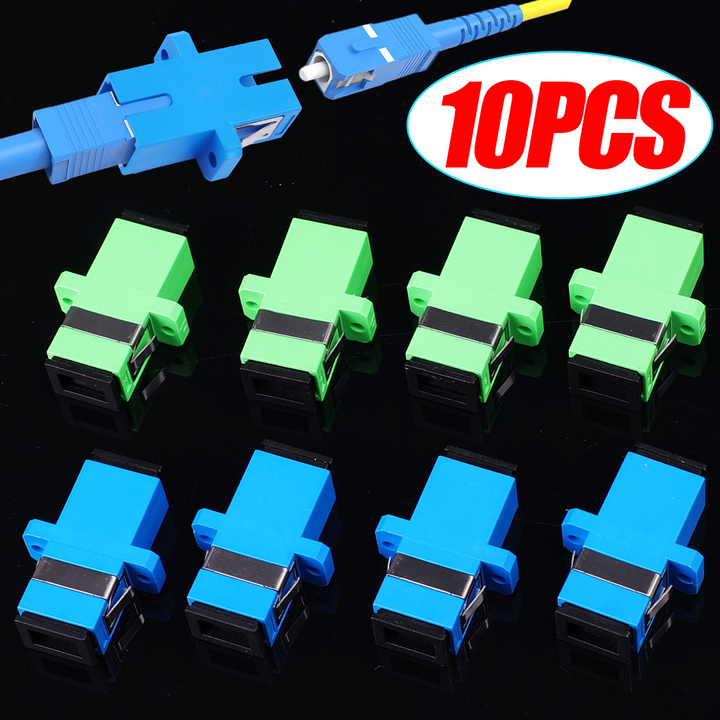 10Pcs SC UPC APC Couplers - Simplex Fiber Optic Coupler - Flange Type ...