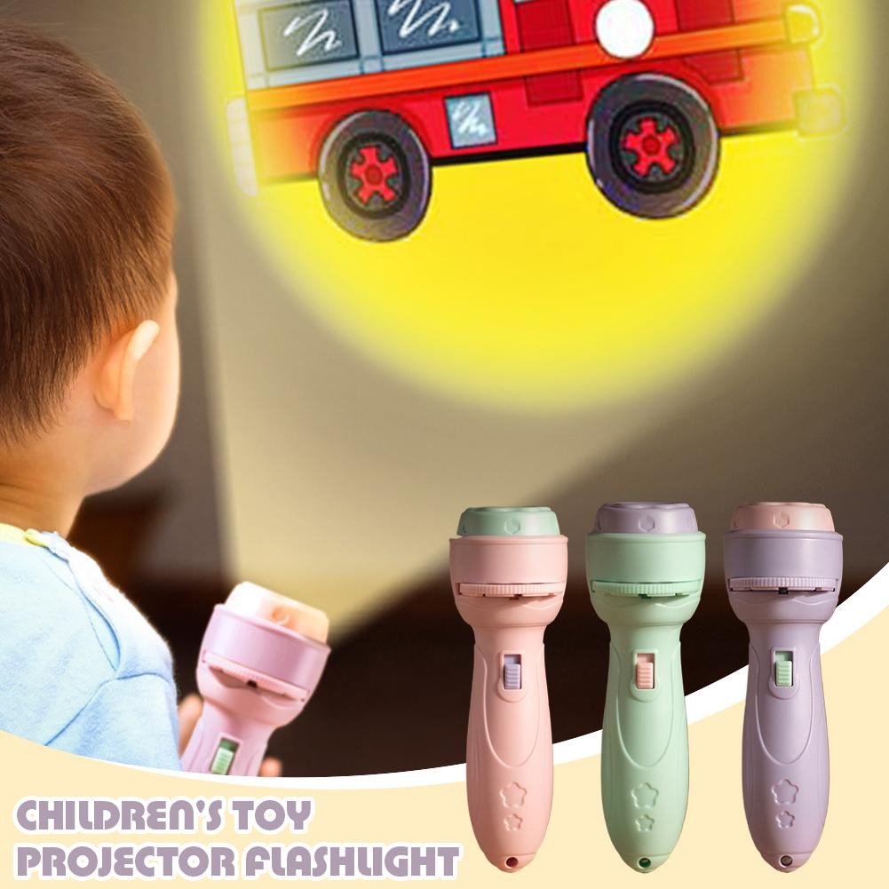 Baby Sleeping Story Flashlight Projector Torch Lamp Toy Early Education ...