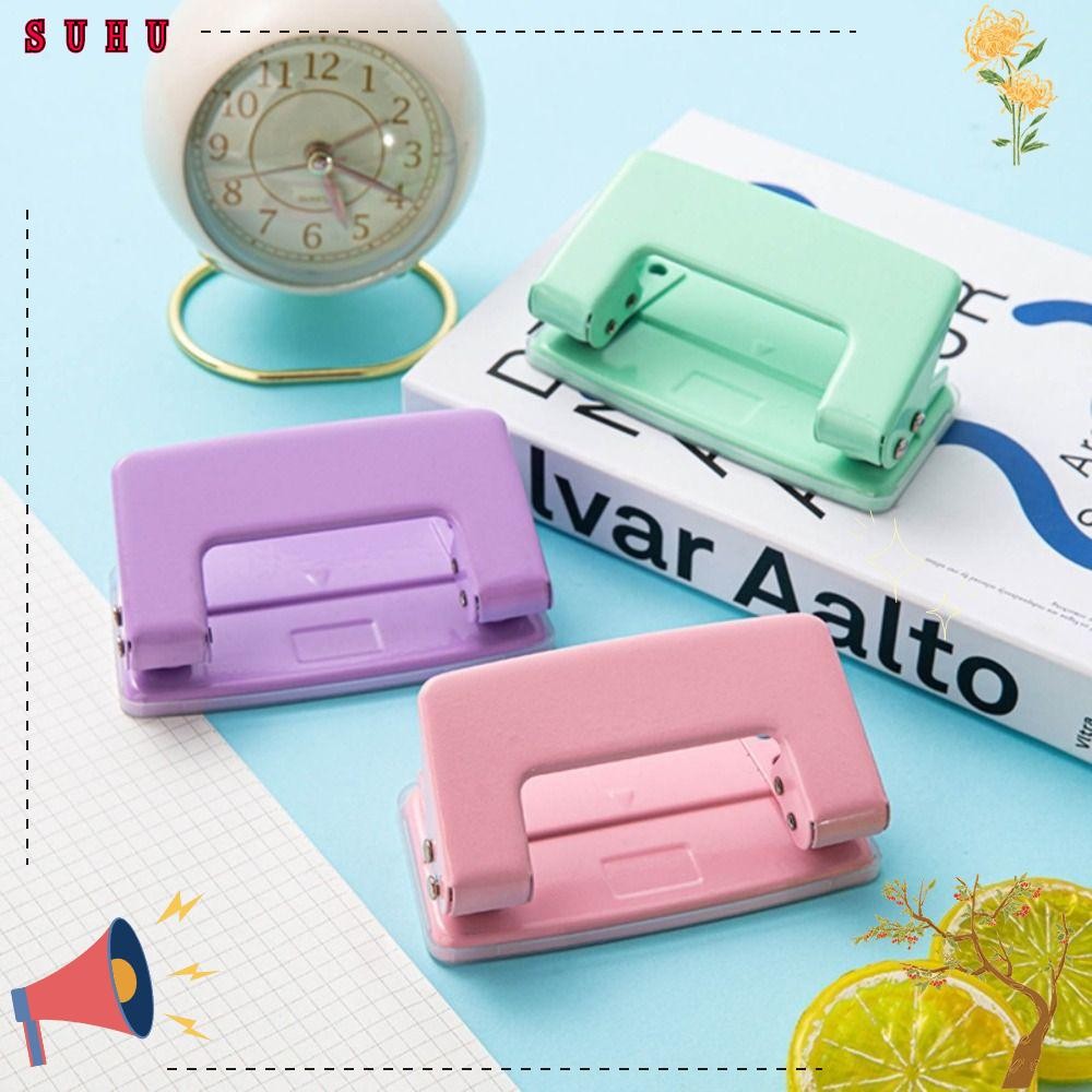 SUHU 2-Hole Puncher, Small|Color Paper Punch Tool, Office Manual ...