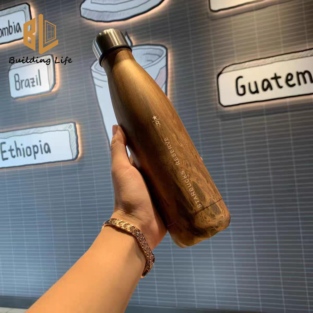 Starbucks Cup × Swell Cooperative Cup Wood Grain Stainless Steel ...