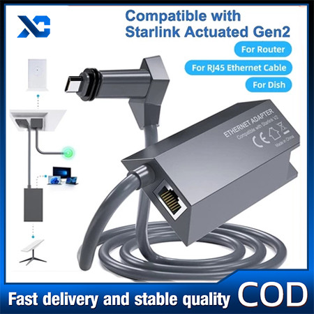 XC V2 Ethernet Adapter For Starlink Standard Actuated Gen 2 Starlink Adapter To RJ45 | Shopee ...