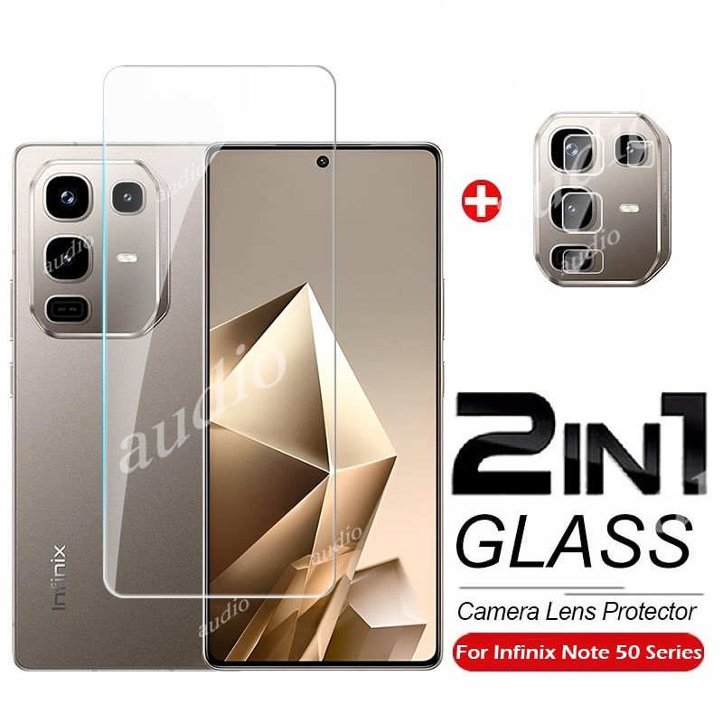 Infinix Note 50 Pro+ 5G 2In1 Tempered Glass Full Screen Protector with ...