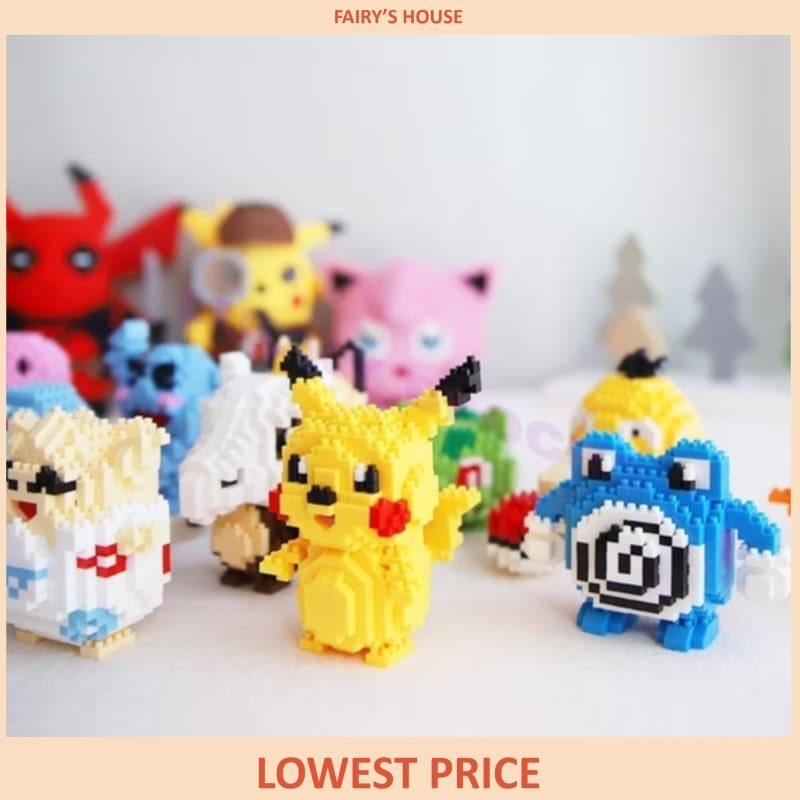 Pokemon Pokeball Nano Building Blocks Micro Bricks Toys Pikachu ...