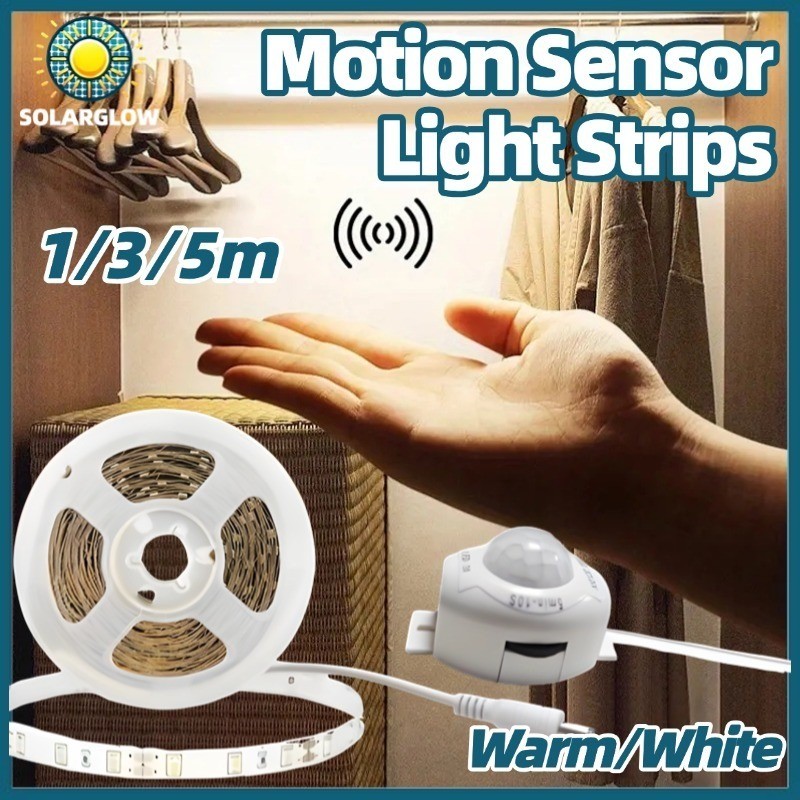 SG Motion Sensor Light Strip Flexible LED Sensor Night Light USB Self ...