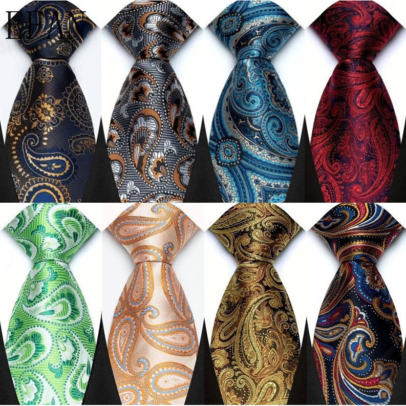 Fashion 8CM Mens Ties Paisley Floral Classic Business Neck Ties for Man ...