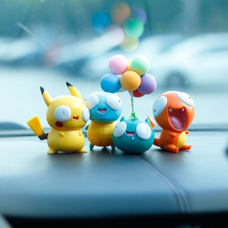 Pokémon Hand-Made Big-Eyed Cute Pikachu Jenny Turtle Car Decoration ...