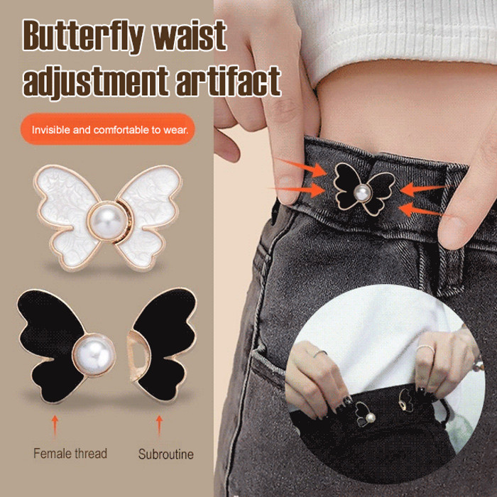 Jeans Adjustable Waist Button Fixed Butterfly Waist Button Jeans Button ...