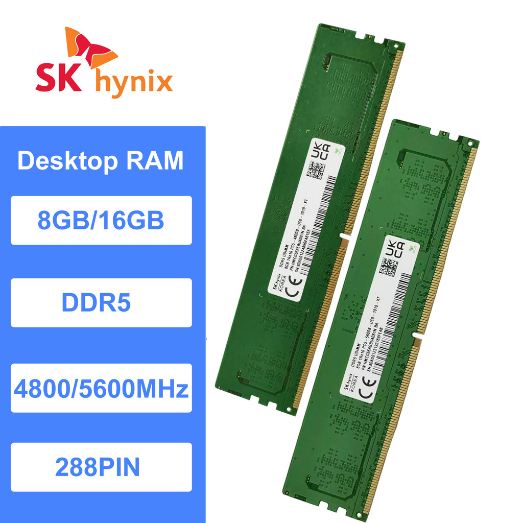 SK Hynix 8GB 16GB DDR5 4800Mhz 5600Mhz 1.1V 288Pin Desktop Memory RAM ...